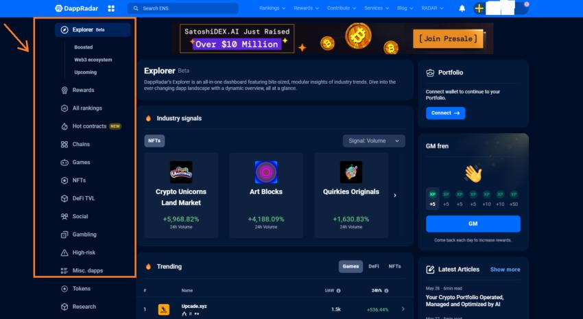 如何使用 DappRadar：完整指南