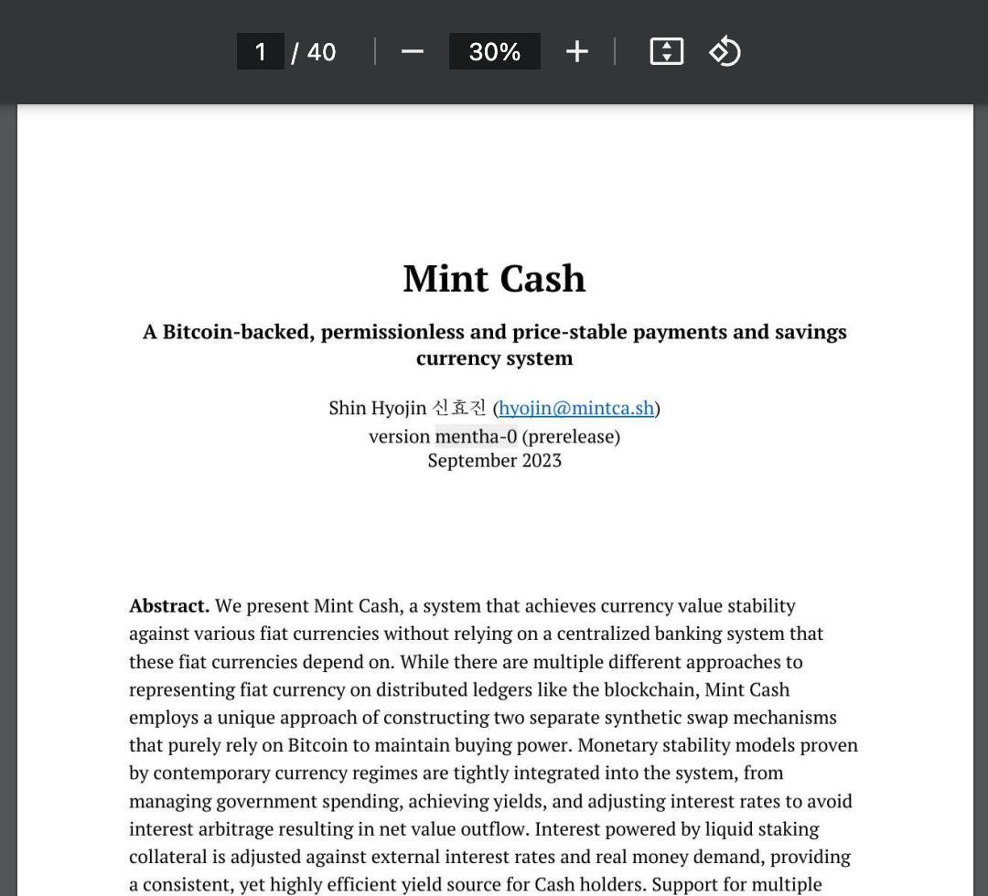 拆解 Mint Cash 白皮书：刻意营造学术感的词藻表演，白皮书负面案例