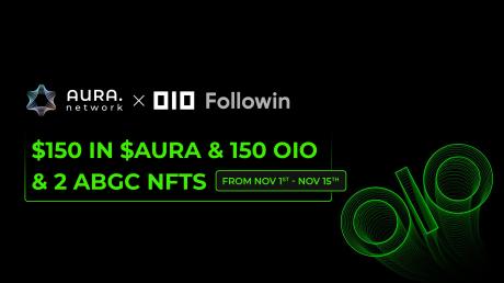 [MINIGAME] FOLLOWIN X AURA NETWORK: Review To Earn 150 USD in Aura Tokens And 150 OIO